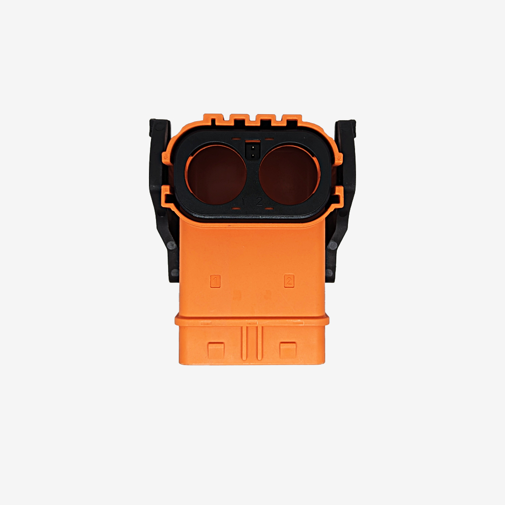 HV Connector Double 90° Male (A) | 50mm² 1000V 300A High Voltage Conne